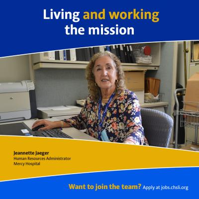 Living and Working the Mission - Jeannette Jaeger | Catholic Health ...